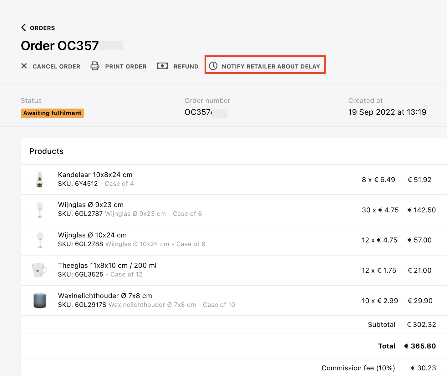 Fulfilment delayed - how to notify the retailer of a delay in shipping ...
